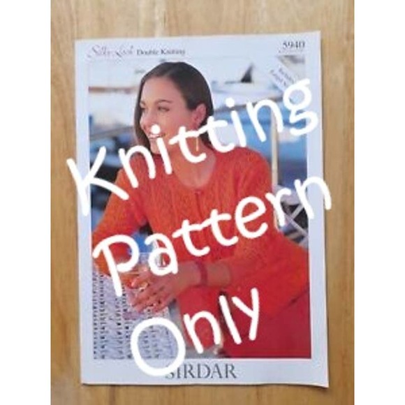 Sirdar | Art | New Sirdar 594 Silky Look Larger Sizes Lacy Cardigan ...